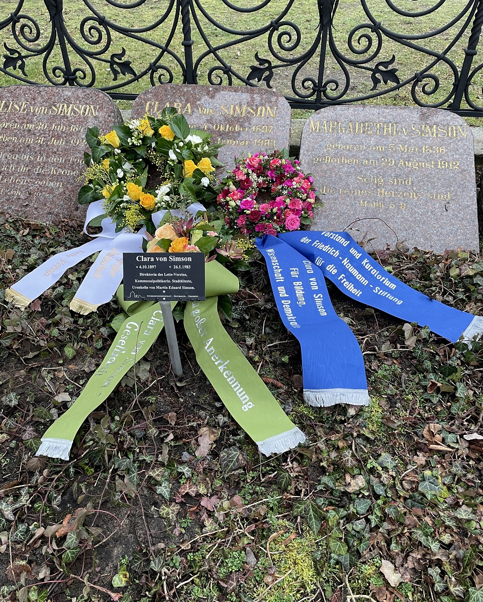 Gedenken an ehemalige Direktorin Clara von Simson – Lette Verein Berlin